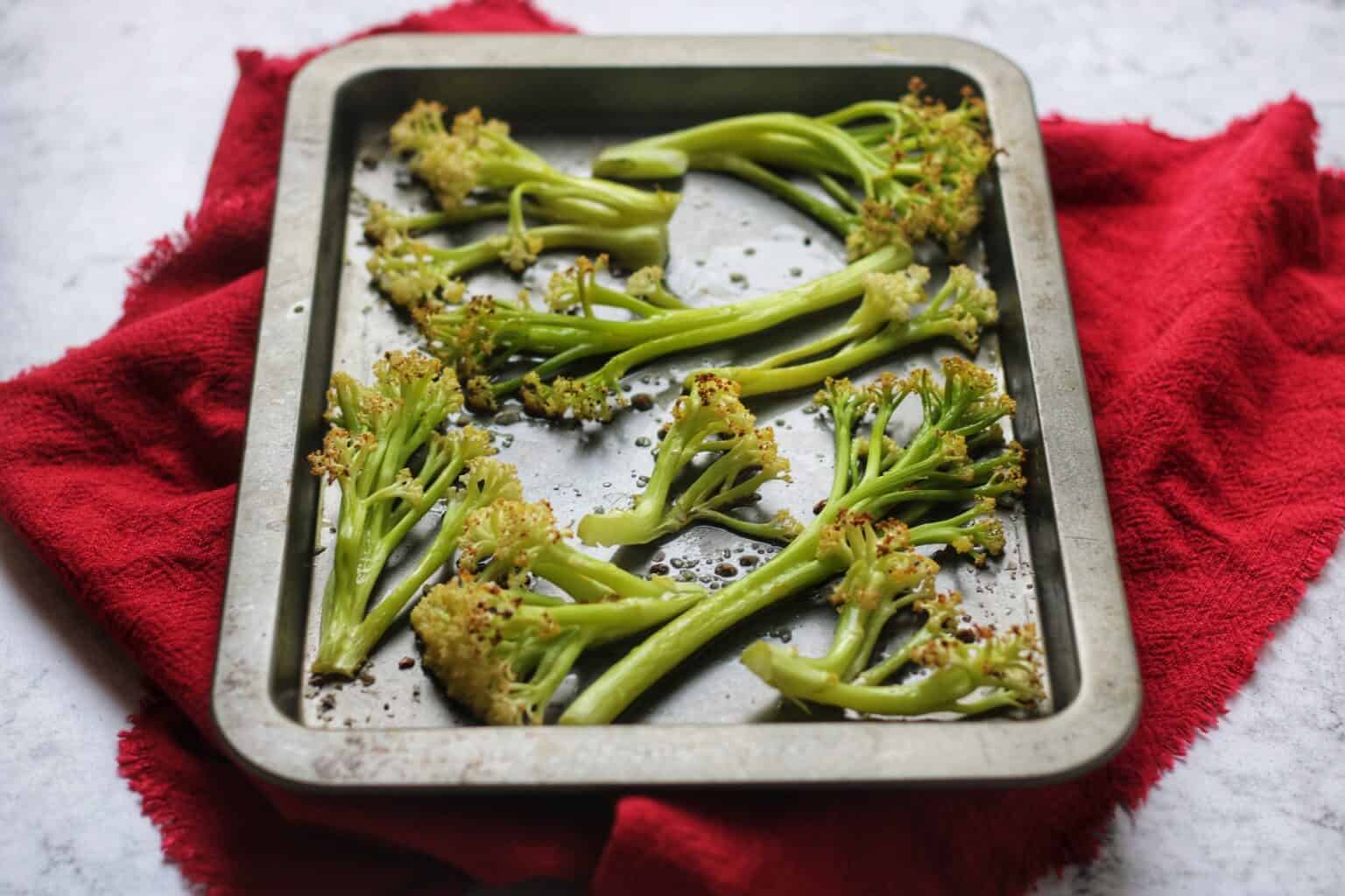 Oven Roasted Caulilini (Flowering Cauliflower) - Supper in the Suburbs