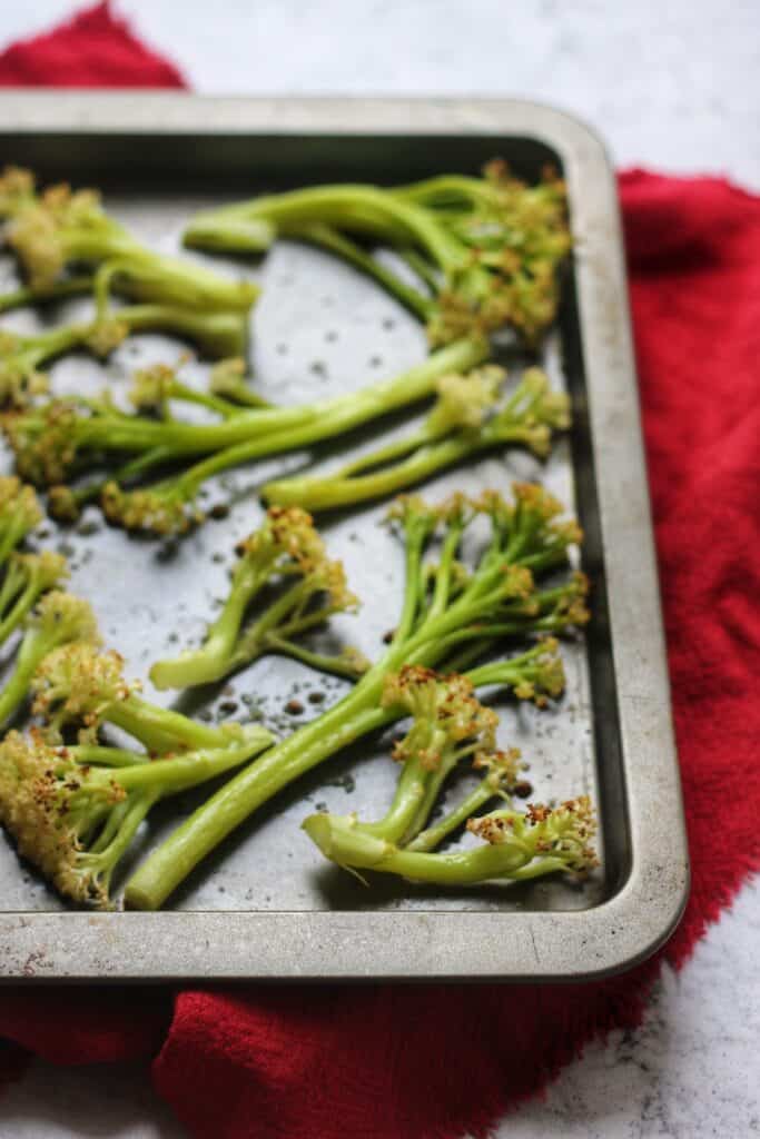 Oven Roasted Caulilini (Flowering Cauliflower) - Supper in the Suburbs