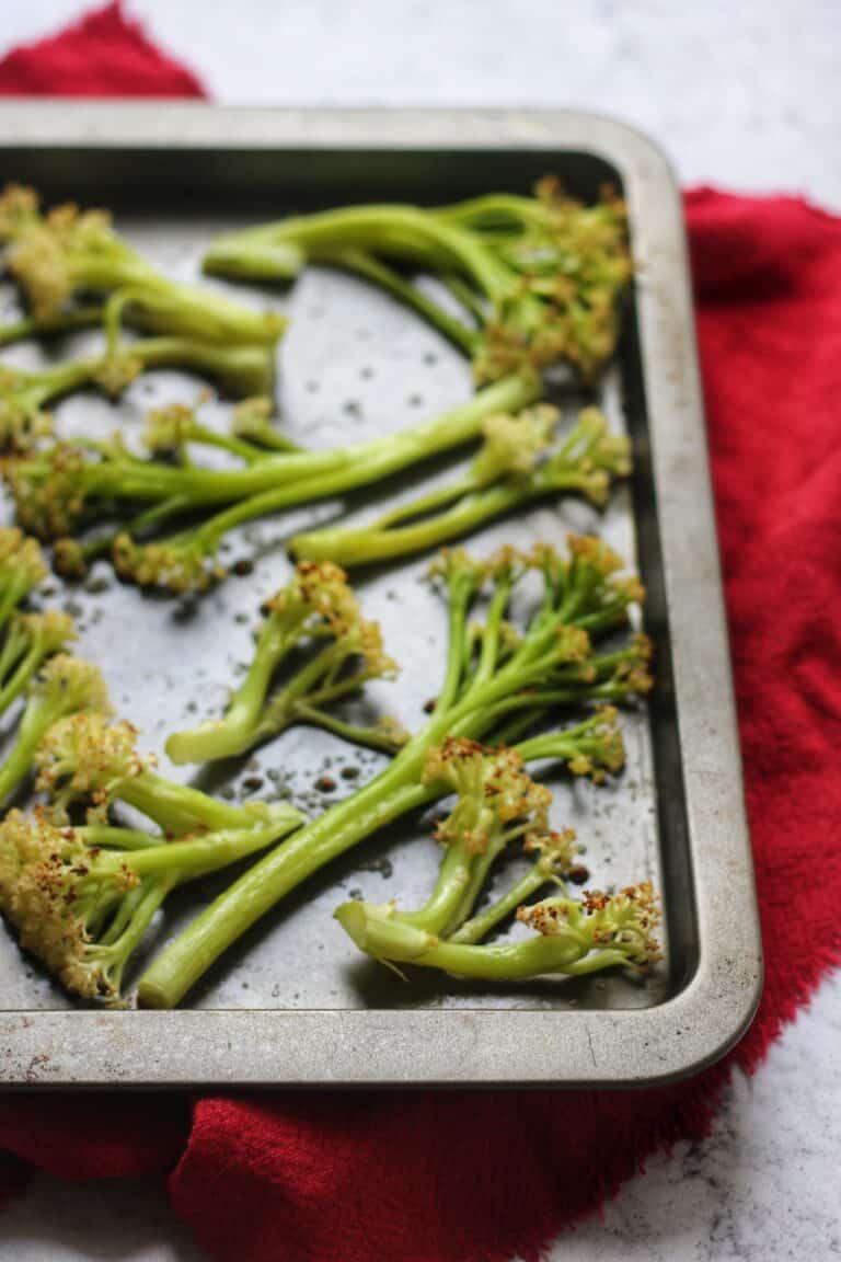 Oven Roasted Caulilini (Flowering Cauliflower) - Supper in the Suburbs
