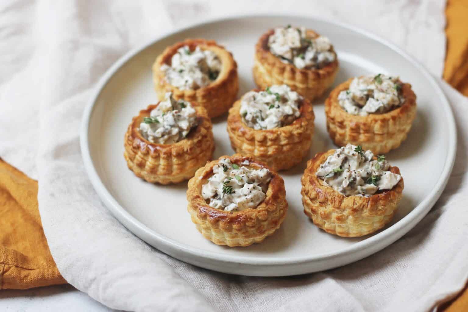 Creamy mushroom filled Vegan Vol Au Vents - Supper in the Suburbs