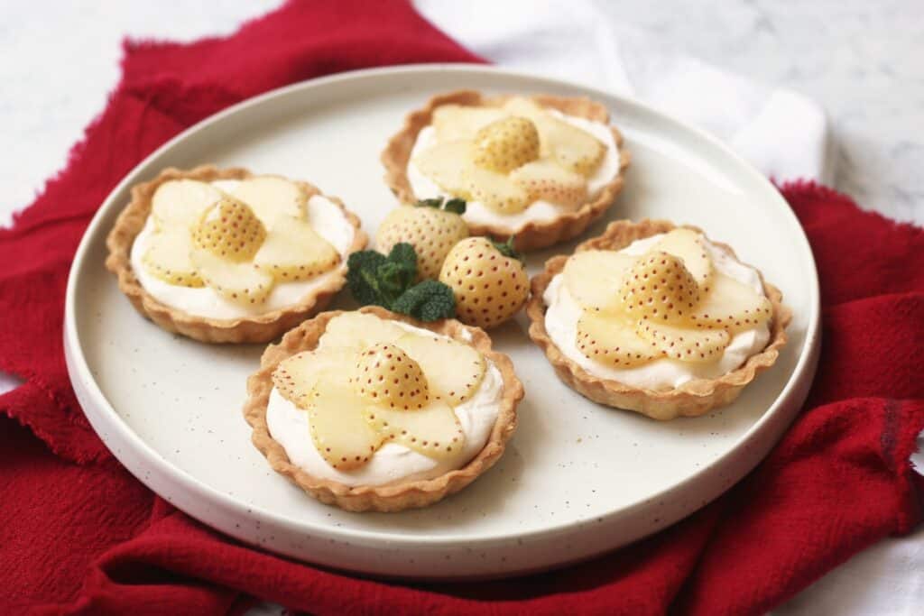 Vegan Pineberry Tarts - Supper in the Suburbs