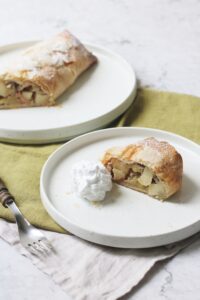 Vegan Apple and Rhubarb Strudel - Supper in the Suburbs