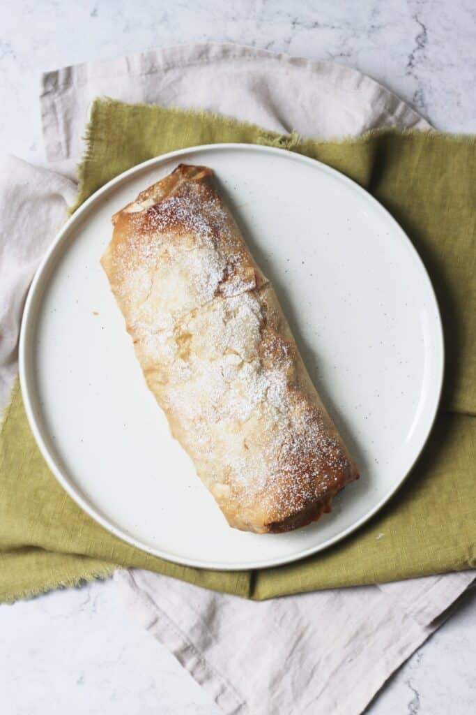 Vegan Apple and Rhubarb Strudel - Supper in the Suburbs