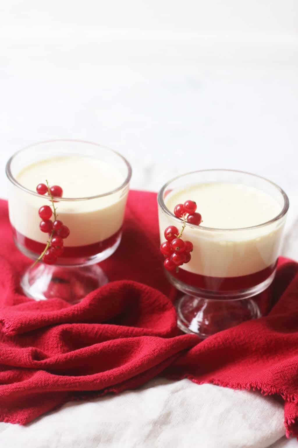 Vegan Orange Posset with Redcurrant Jelly - Supper in the Suburbs