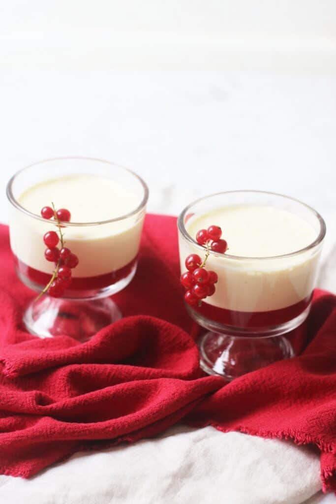 Vegan Orange Posset with Redcurrant Jelly - Supper in the Suburbs