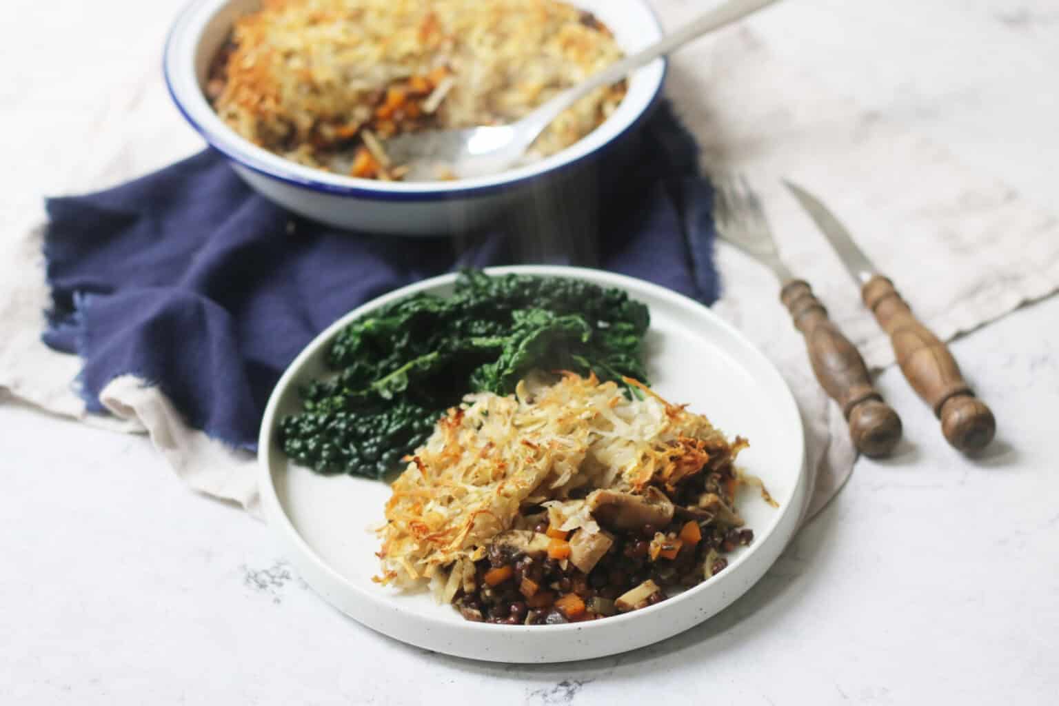 Rösti-Topped Puy Lentil and Mushroom Pie - Supper in the Suburbs